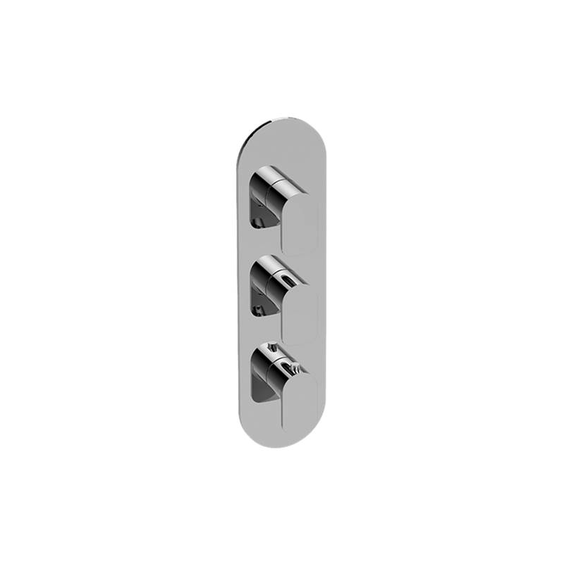 Graff Sento Round M-series Valve Trim With Three Handles | Studio41
