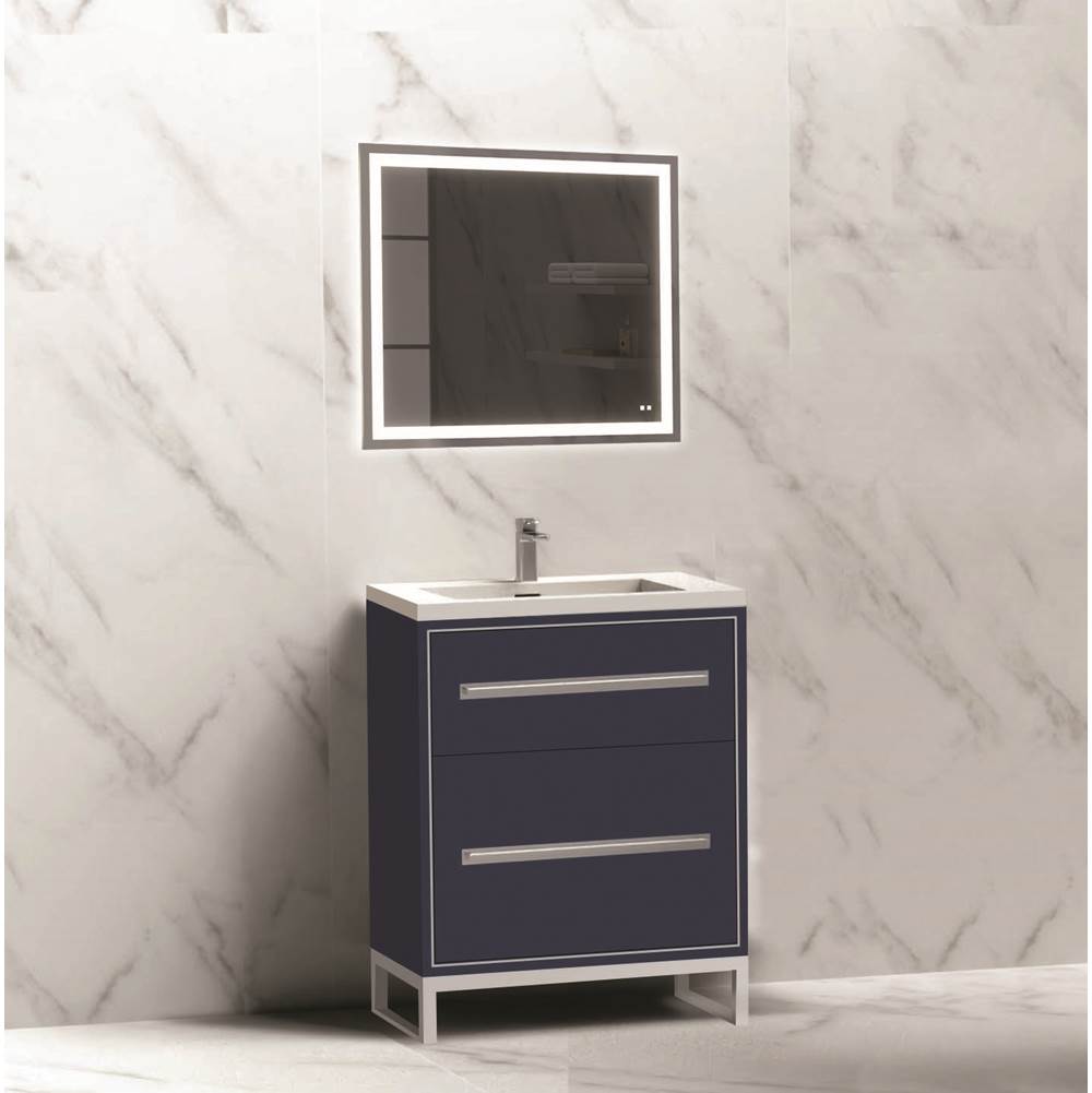 Madeli Madeli Pinnacle 24” Free Standing Vanity Cabinet In Sapphire/hw ...