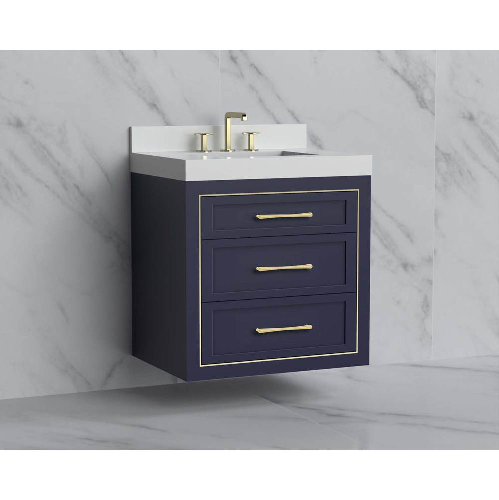 Madeli Renaissance 30” Wall Hung Vanity Cabinet In Sapphire/hw: Handles ...