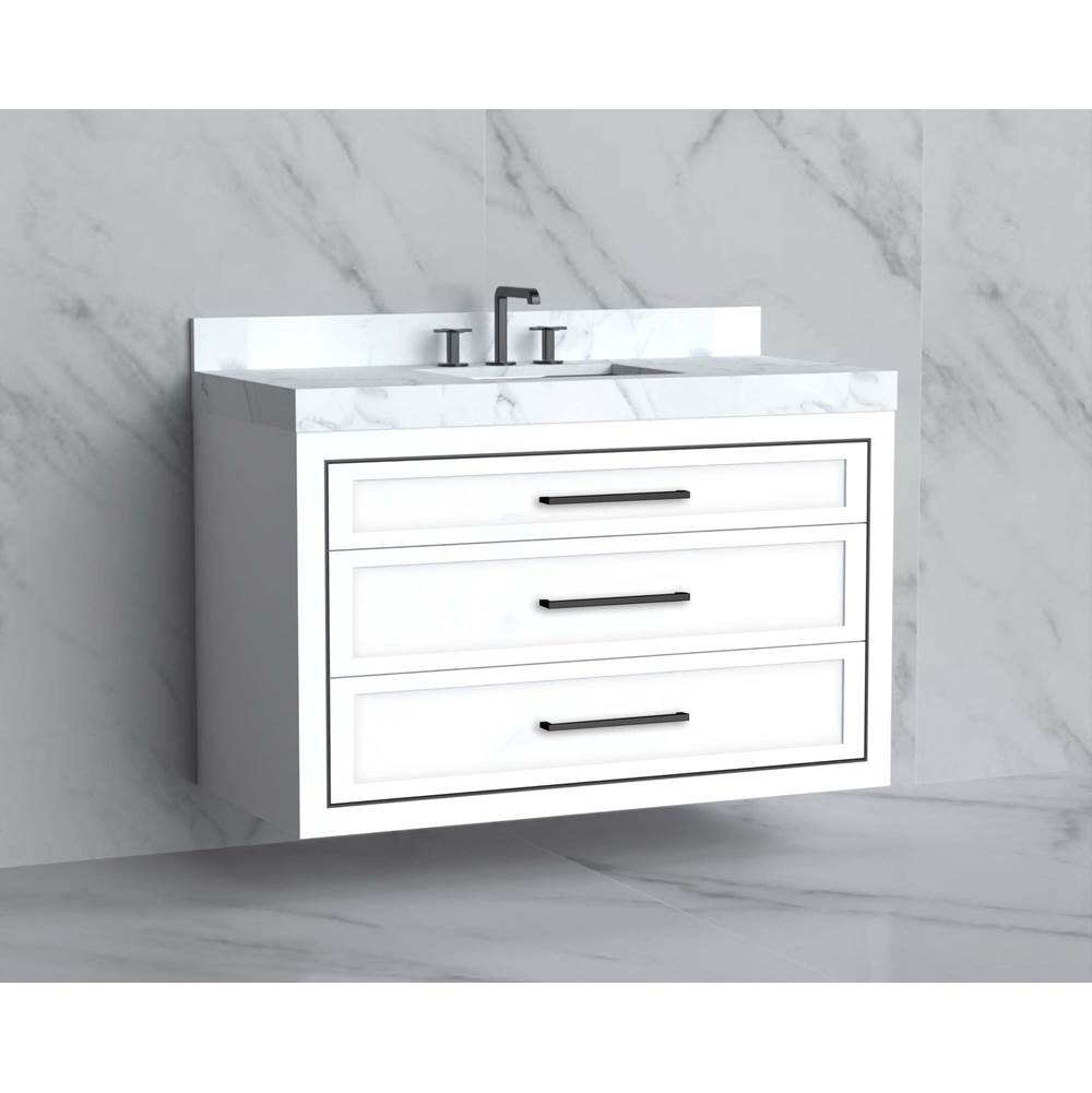 Madeli Madeli Renaissance 48c” Wall Hung Vanity Cabinet In White/hw ...